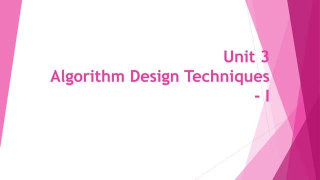Algorithm Design Techiques, divide and conquer | PPT Algorithm Design Techiques, divide and conquer | PPT
