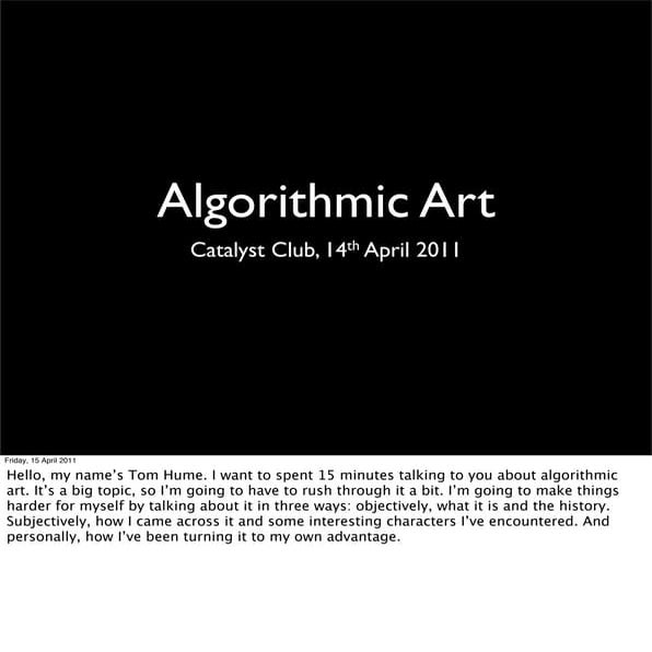 Algorithmic art | PDF | Programming Languages | Computing