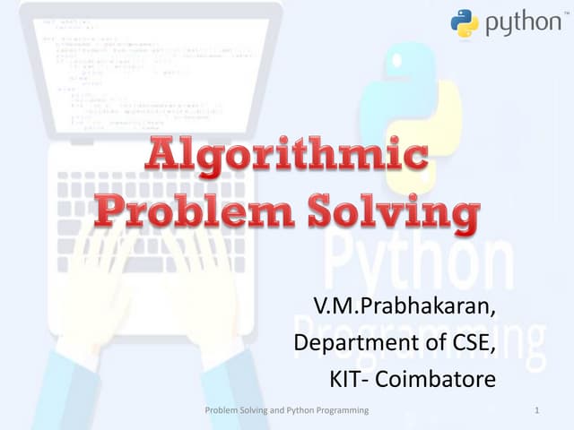 Algorithmic problem solving | PDF Algorithmic problem solving | PDF