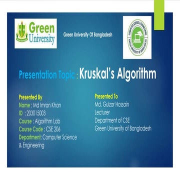 Understanding Kruskal's Algorithm: From Theory to Real-World ...