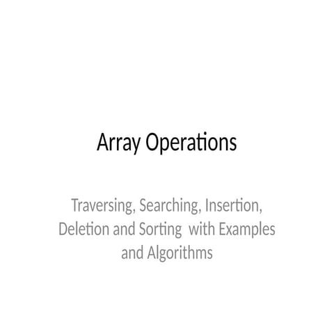 data structures algorithms array,LL,stack,queue | PPTX