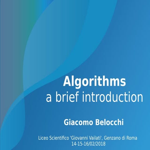 Algorithms A Brief Introduction Ppt 4756
