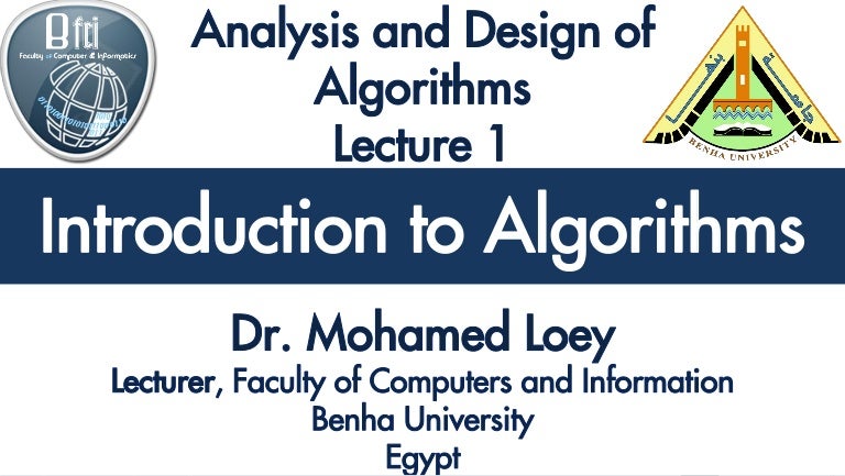 Algorithms Lecture 1 Introduction To Algorithms