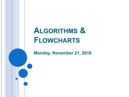 Algorithms and Flowcharts | PPT