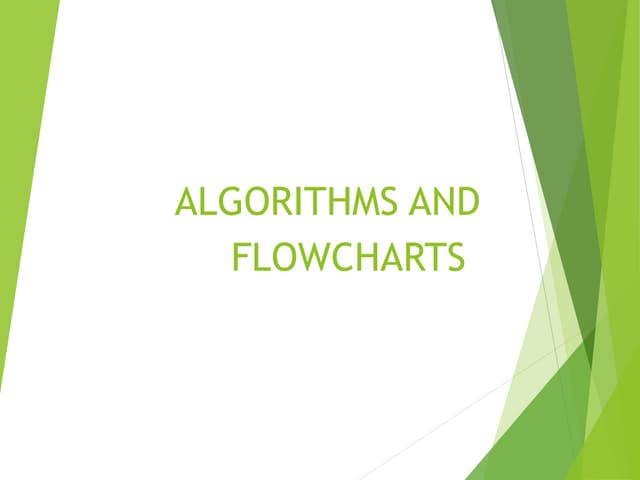 Introduction to Algorithms & flow charts | PPT Introduction to Algorithms & flow charts | PPT
