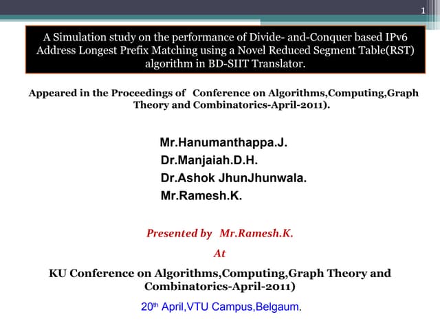 Algorithms,graph theory and combinatorics | PPT Algorithms,graph theory and combinatorics | PPT