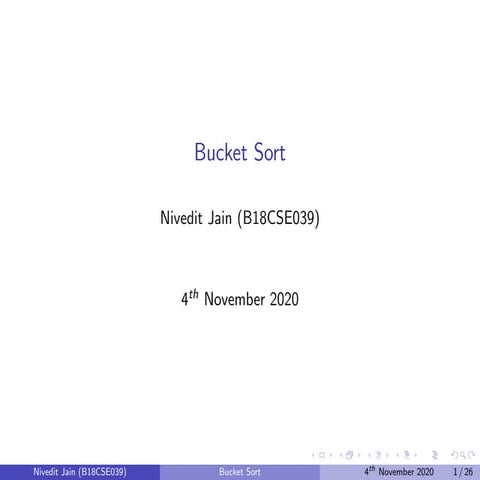 Bucket Sort | PDF