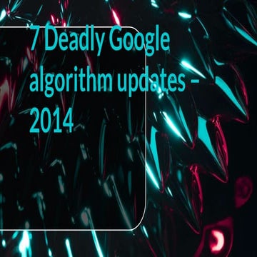 ALGORITHM UPDATE LATEST google features on | PPT