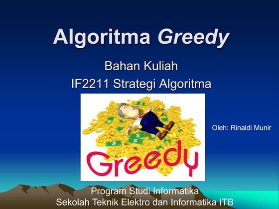 algoritma_greedy.ppt algoritma kelas 11 tik | PPT