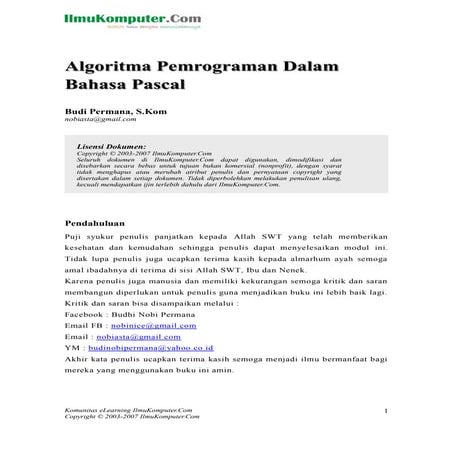 Algoritma pemrograman-dalam-bahasa-pascal | PDF