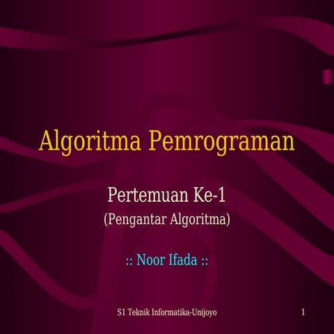 Algoritma pemrograman 01 | PDF