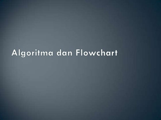 P1 algoritma dan flowchart 2 | PDF