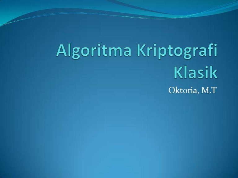 Algoritma kriptografi klasik