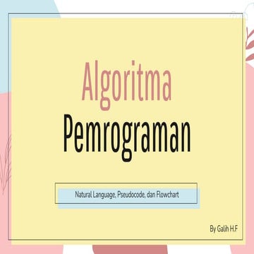 Algoritma Pemrograman Nlp Pseudocode Dan Flowchart Ppt 9696