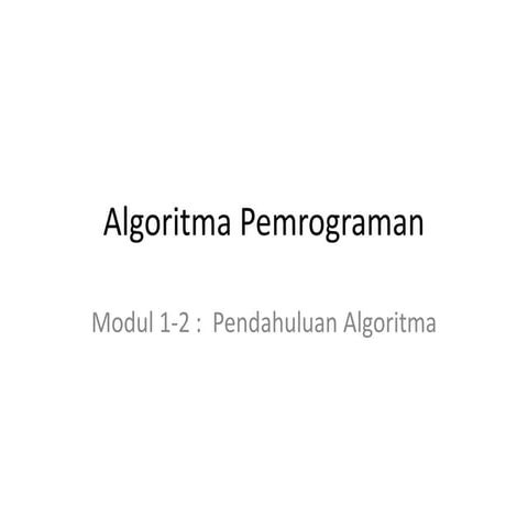 Algoritma pemrograman 2 | PPTX
