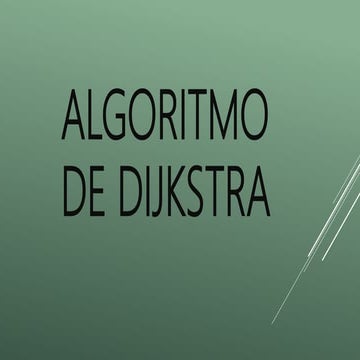 Algoritmo de dijkstra | PPT