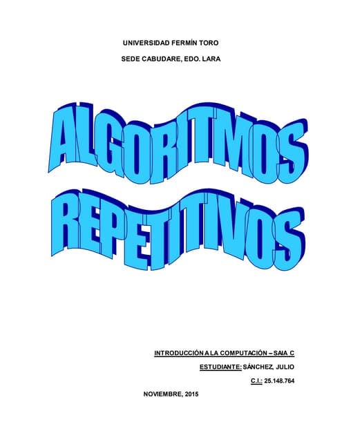 ejercicios de estructuras repetitivas | PDF