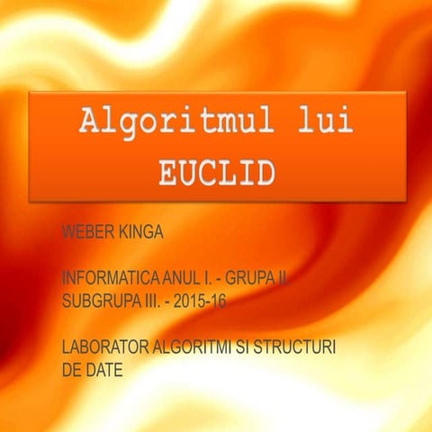 Algoritmul lui euclid | PPTX