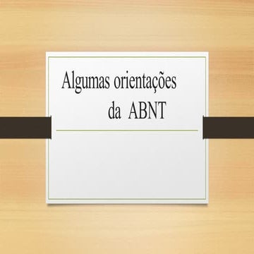 Slide= Normas da ABNT | PPT