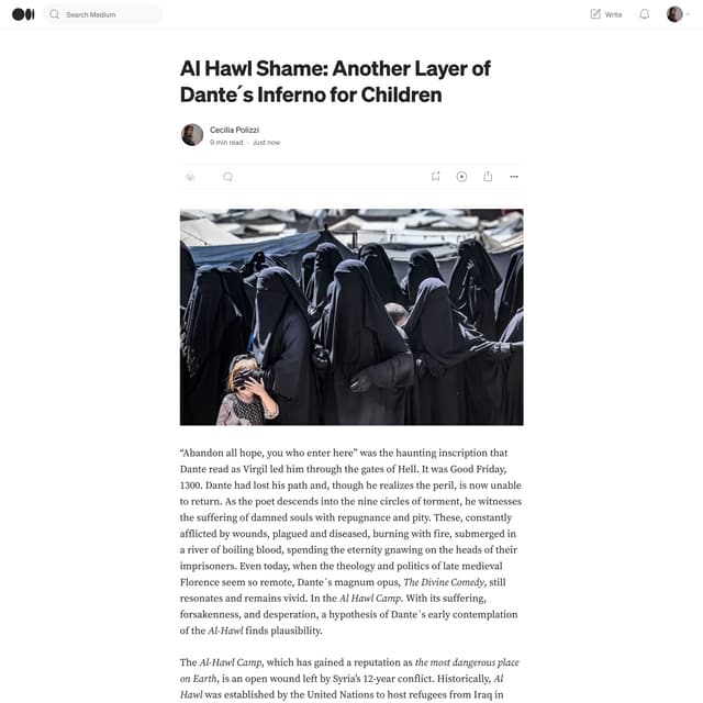Al Hawl Shame: Another Layer of Dante ́s Inferno for Children | by ...