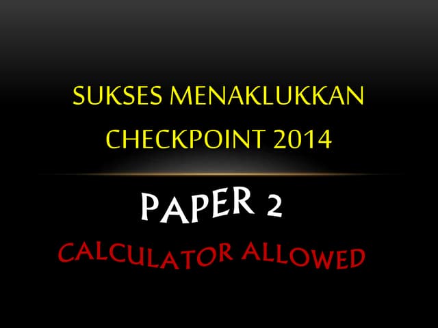 Cambridge checkpoint maths p1 specimen 2012 | PDF