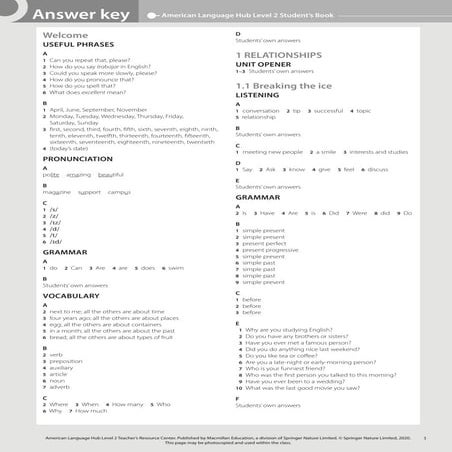 AMERICAN LANGUAGE HUB_Level2_Student'sBook_Answerkey.pdf