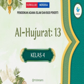 Al Hujurat Kelas 4 Kur Merdeka | PDF