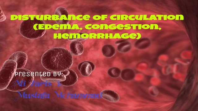 Edema, Transudate vs Exudate - Pathology - Allied courses | PPTX