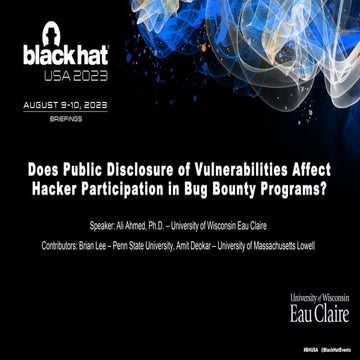 Ali Ahmed & Brian Lee & Amit Deokar_Does Public Disclosure of Vulnerabilities Affect Hacker ...