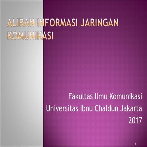 Aliran informasi jaringan komunikasi | PPT