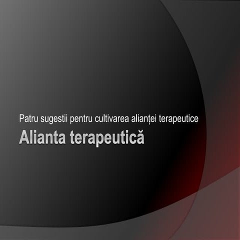 Alianta terapeutică | PPSX