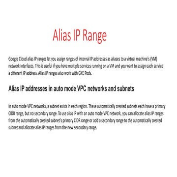 use of Alias IP Range-Google cloud .pptx