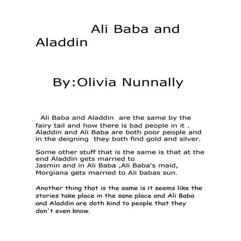 Ali Baba and the forty thieves/Aladdin | DOC