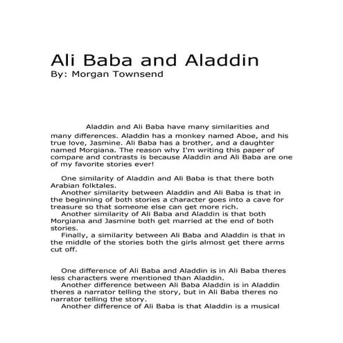 Ali baba and aladdin | DOC