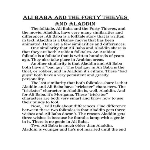 Ali baba and aladdin | DOC