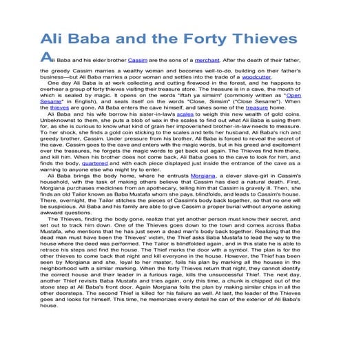 Ali baba and the forty theives | DOCX