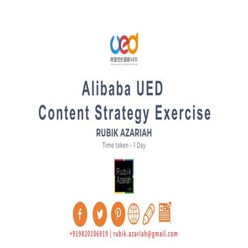 Alibaba Content Strategy Rubik Azariah | PDF