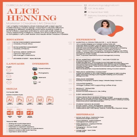 Alice Henning CV | PDF
