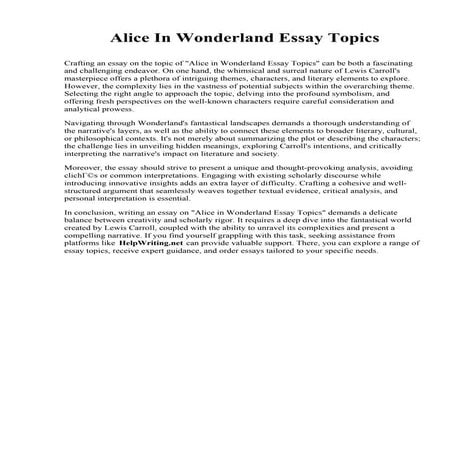 Alice In Wonderland Essay Topics.pdf