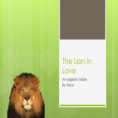 Alice's fable the lion in love | PPTX
