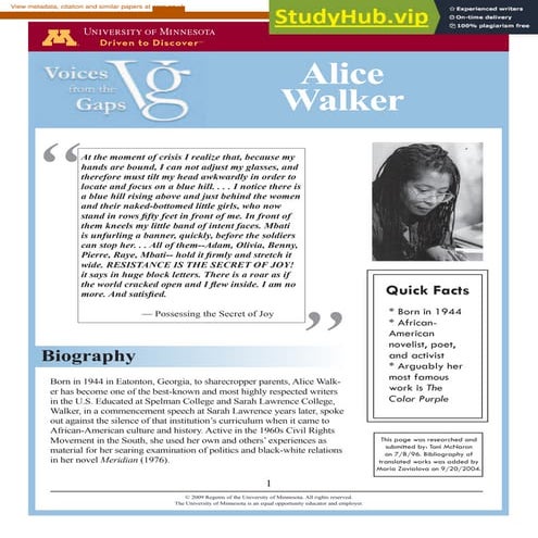 Alice Walker | PDF