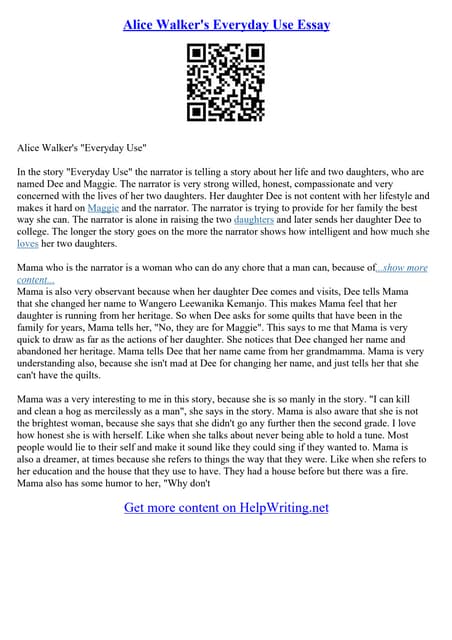 Theme Of Everyday Use | PDF