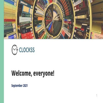 Alicia Wise - About CLOCKSS | PPT