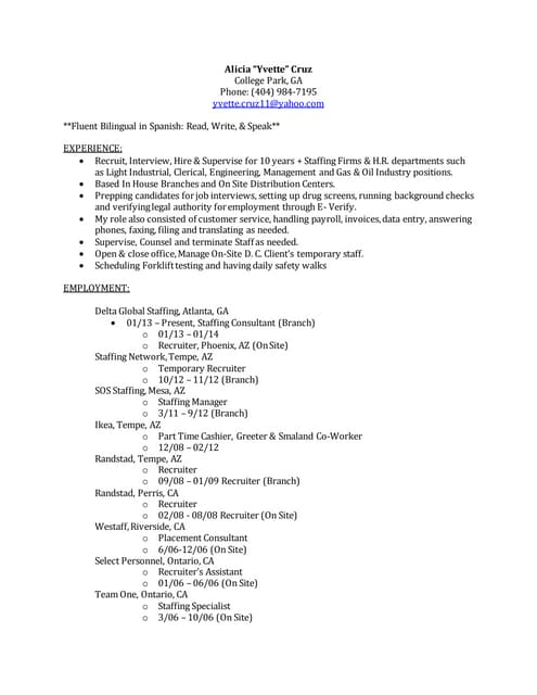 Sylvia Swain resume | DOCX