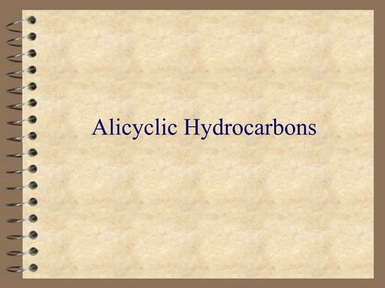 Naming of substituted alicyclic compounds | PPT