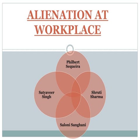 Alienation at workplace | PPTX