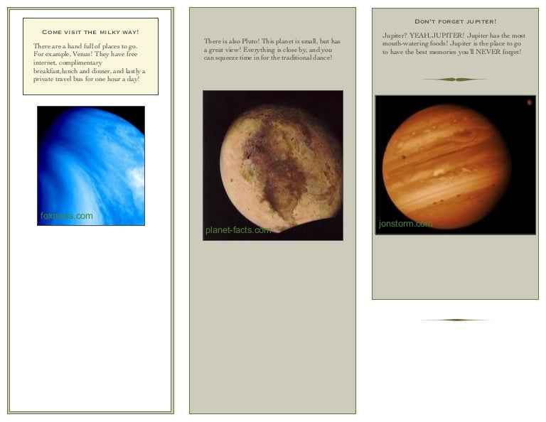 Aysia's Solar System Brochure