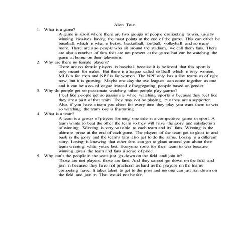 Tour guide for an alien | DOCX