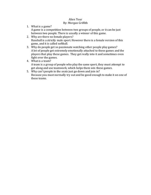 Tour guide for alien | PDF