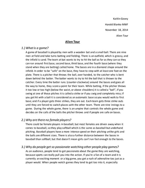 Tour guide for an alien | DOCX